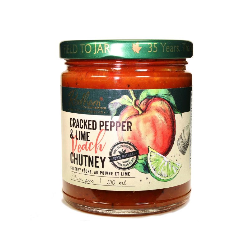 Rootham Cracked Pepper Lime Peach Chutney - Rootham's Gourmet Preserves